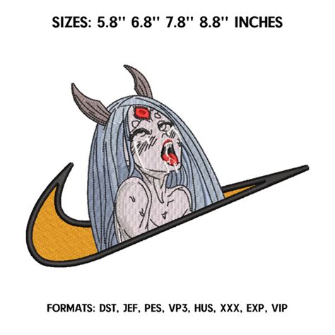Nike Kaguya Ahegao Embroidery Design File Naruto Anime Embr Inspire Uplift
