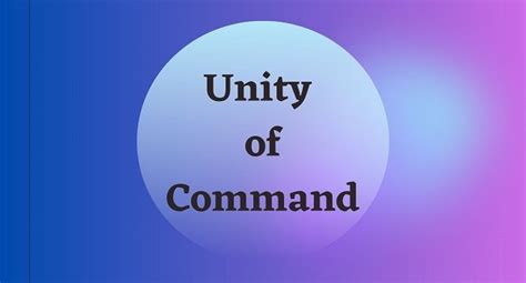 Unity Of Command