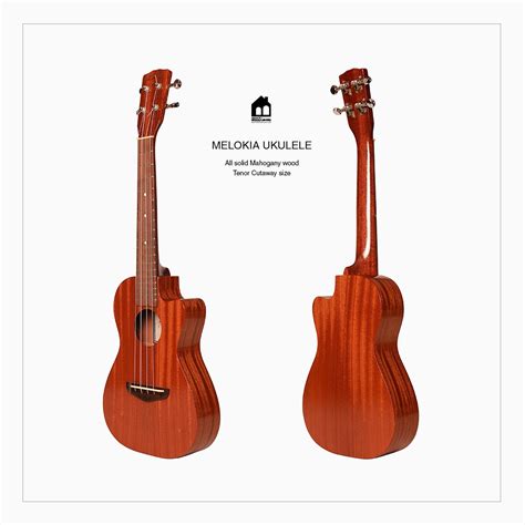 Melokia All Solid Mahogany Tenor Cutaway Ukulele อูคูเลเล่ไม้มะฮอกกานี