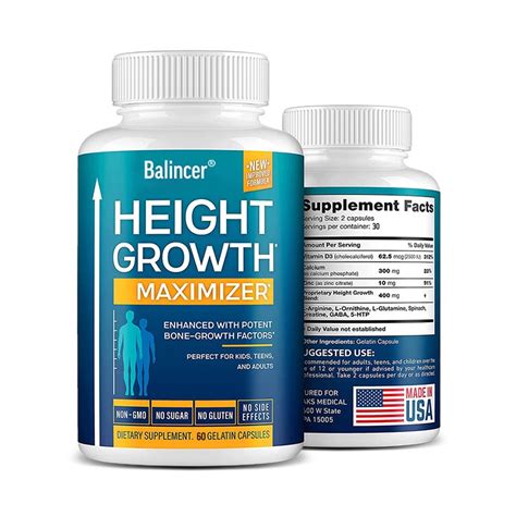 Height Growth Maximizer Natural Peak Height Promote Bone Growth Height Increase Supplement