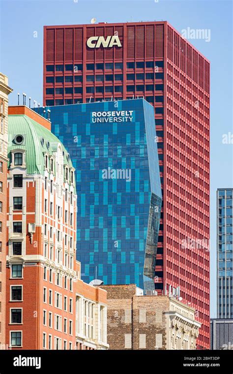 Cna Center And Roosevelt University Vertical Campus Building On The