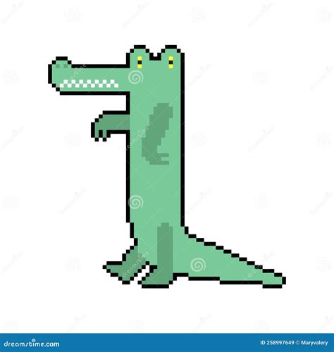 Crocodile Pixel Art 8 Bit Croc Stock Vector Illustration Of Croc