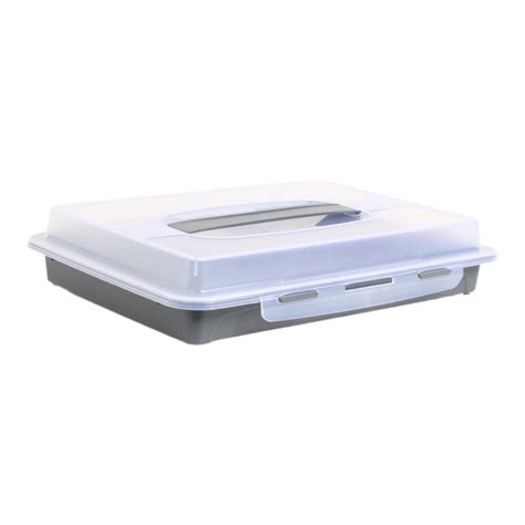 Rectangular Cake Carrier Plastic Food Storage Box 33 5x6 5x26cm An — All In One London