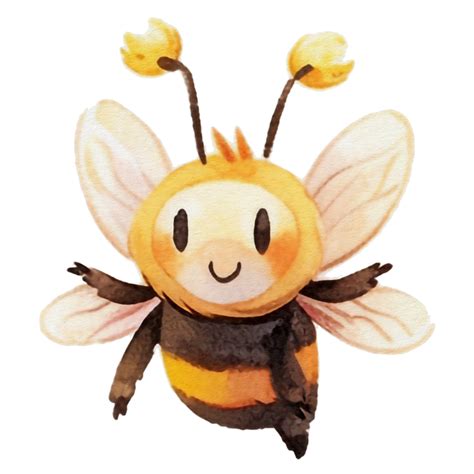 Watercolor Cute Bee 26775236 Png