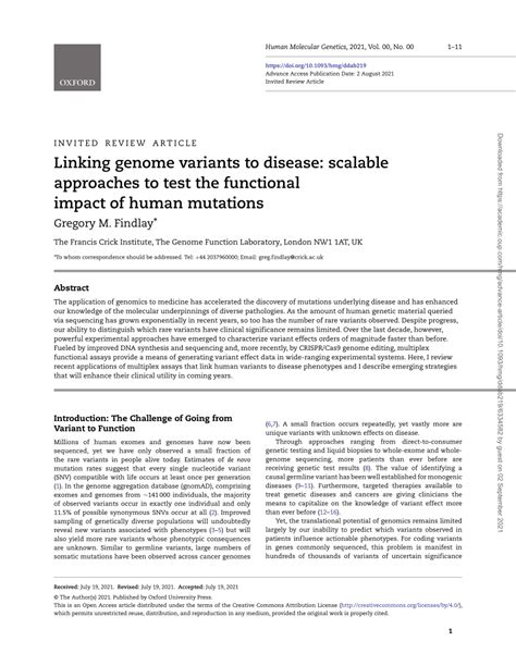 Pdf Linking Genome Variants To Disease Scalable Approaches To Test