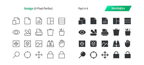 그래픽 디자인 Ui 픽셀 완벽 한 잘 만들어진 벡터 얇은 선 및 고체 아이콘 30 1 X 웹 그래픽 및 애플 리 케이 션에 대 한 표 최소한의 간단한 그림 44 부 개념에