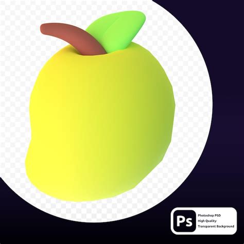 Premium Psd Manggo In 3d Rendering For Web Illustration Or Other Graphic Purposes