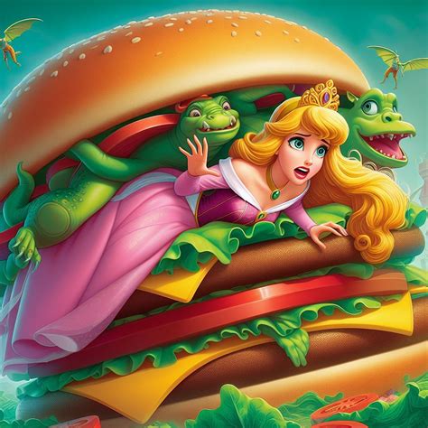 Princess Aurora Burger Ai Generated By Joshuaecw21985 On Deviantart
