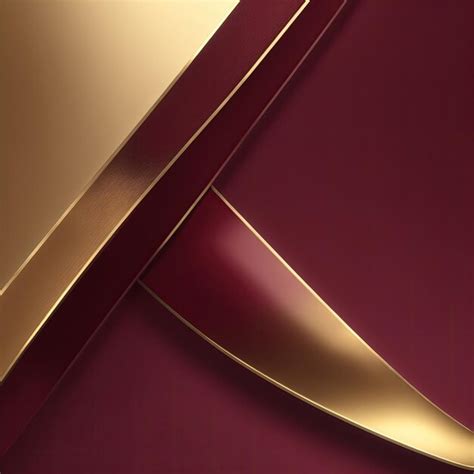 Premium Photo Maroon With Golden Glam Edge Background
