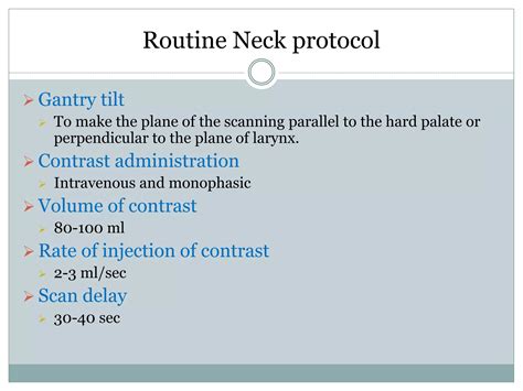 Ct Procedure Of Neck Pptx