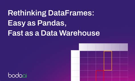 Can Dataframes Be As Easy As Pandas And As Fast As A Data Warehouse