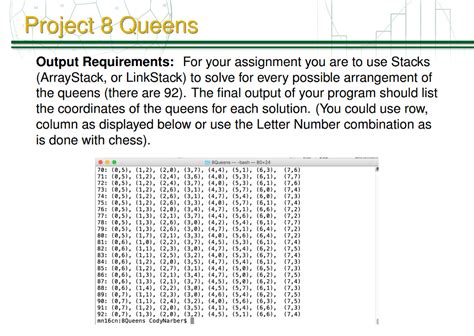 Solved Project 8 Queens Problem Definition The Eight Queens