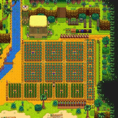Island Farms Stardew Valley Ginger Island Farm Design Efficient