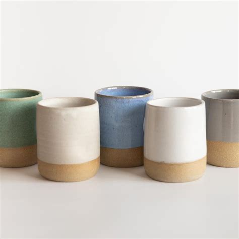 Ceramic Coffee Handleless Cup Etsy