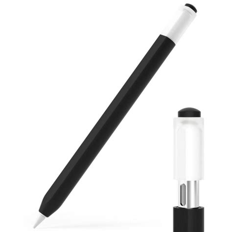Apple Pencilusb C용 젤리 실리콘 스타일러스 펜 보호 커버블랙