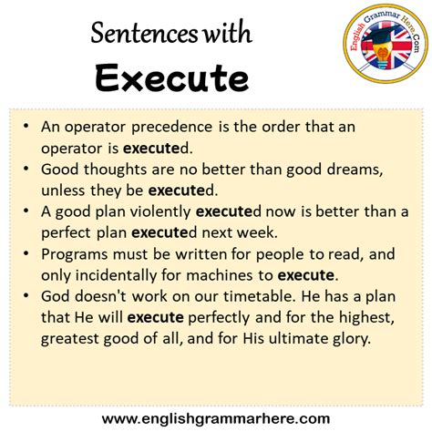 Sentences With Execute Execute In A Sentence In English Sentences For Execute English
