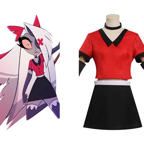 Hazbin Hotel Vaggie Cosplay Costume Top Skirt Outfits Halloween Carn