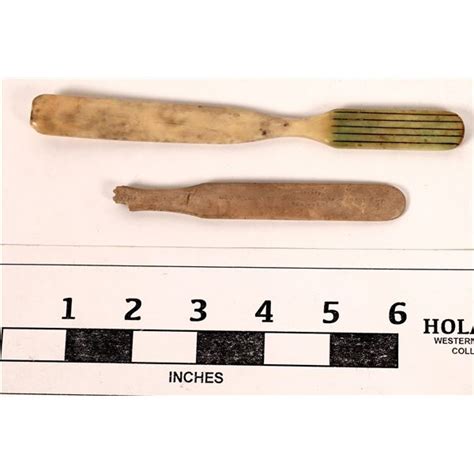 Two Old Advertising Toothbrushes Direct From Fred Holabirds Bottle