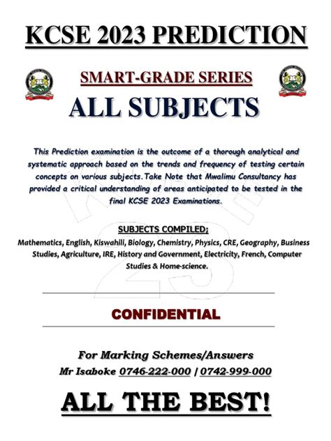 kcse 2023 smartgrade predictions pdf