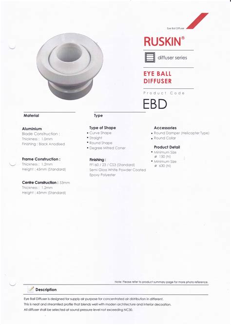 Eye Ball Diffuser Ruskin M Sdn Bhd