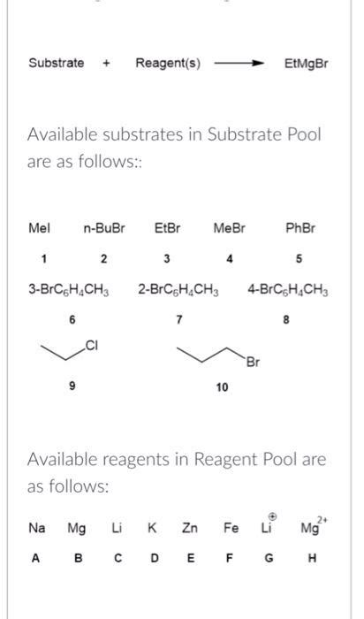 Solved What Substrate And Reagent Was Used To Make The