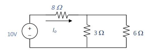 solved calculate io in the circuit presented