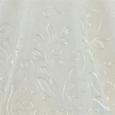 Material Perdea Brodata Crem