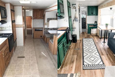 Motorhome Interior Rv Remodel Before And After At Mary Bevis Blog