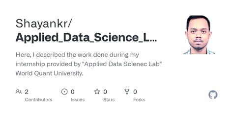 Github Shayankrapplieddatasciencelab Here I Described The Work Done During My Internship