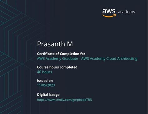 Awscloud Aws Awscoursecertified Prasanth Muruganantham
