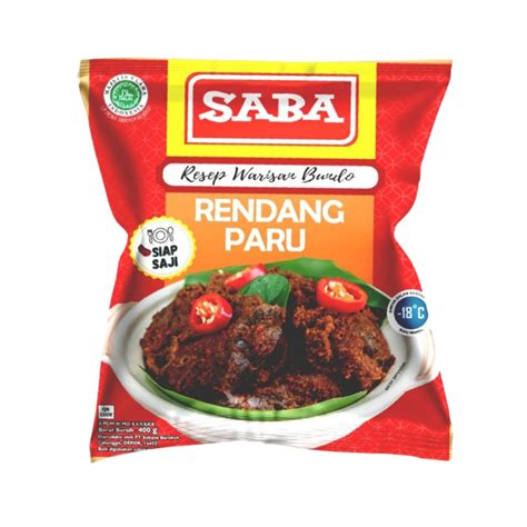 Jual Saba Rendang Paru Frozen Food 350 Gr Bpom Rendang Paru Tanpa