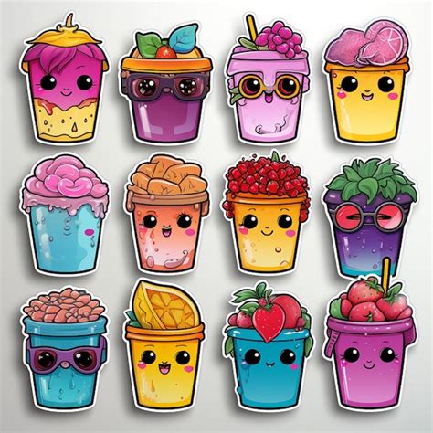 Premium Photo Cute Kawaii Stickers