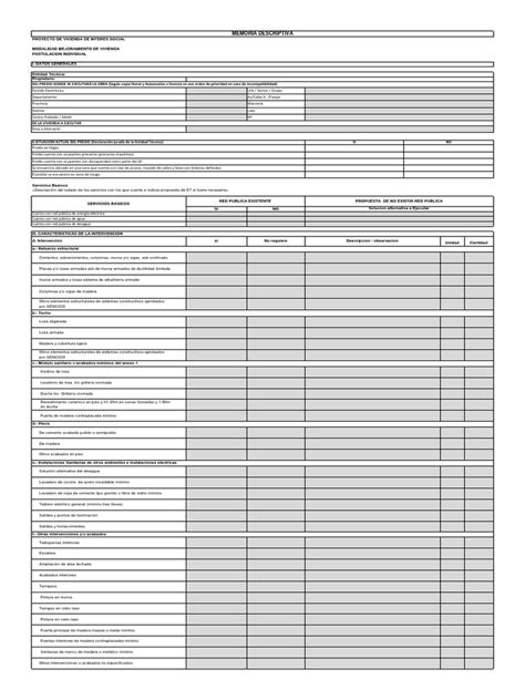 Memoria Descriptiva Pdf Ingeniería De Edificación Sectores Economicos