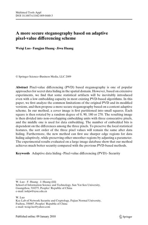 Pdf A More Secure Steganography Based On Adaptive Pixel Value Differencing Scheme