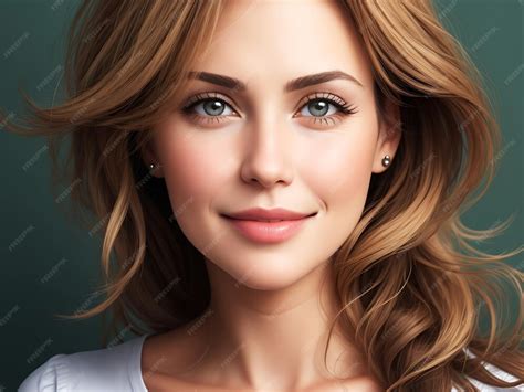 Intelligence Beautiful Girl With Cute Front Facing Premium Ai