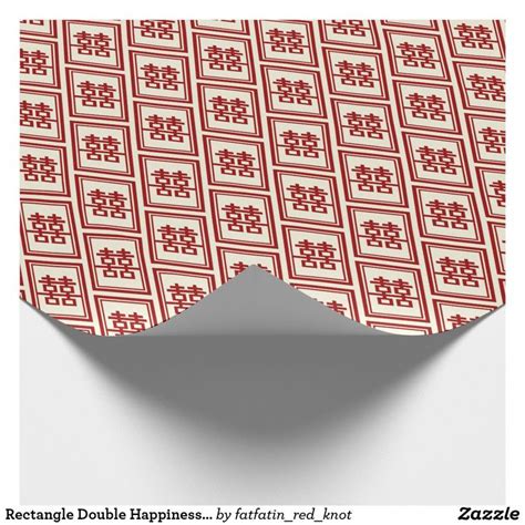 Rectangle Double Happiness Classic Chinese Wedding Wrapping Paper