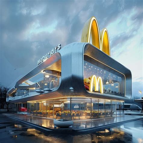 A Futuristic Mcdonalds Store In 2024 Futuristic Architecture