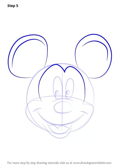 Learn How To Draw Mickey Mouse Face From Mickey Mouse Clubhouse Mickey