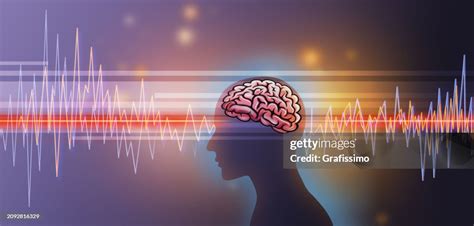 Human Brain With Recorded Electroencephalogram Eeg Illustration High