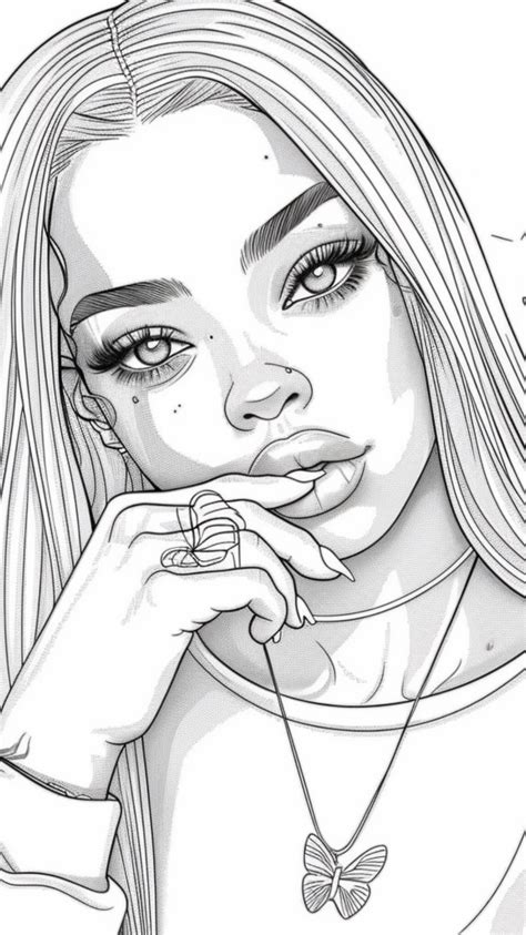 Coloring Pages For Women In 2024 Cool Pencil Drawings People