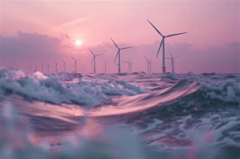 An Offshore Wind Farm Premium Ai Generated Image