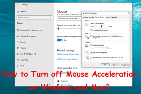 How To Turn Off Mouse Acceleration On Windows 1087 And Mac Minitool