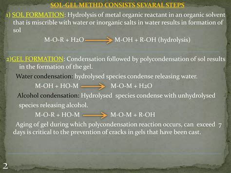 Sol Gel Method Pptx