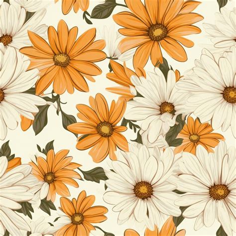 Premium Ai Image Daisy Pattern For Product Mockup