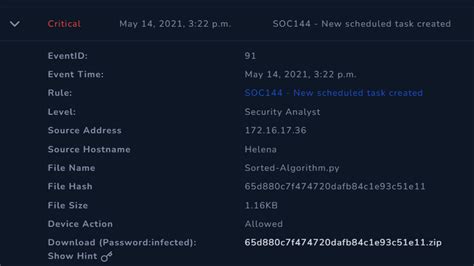 Soc 144 — New Scheduled Task Created Bulqeyis Yunusova Medium