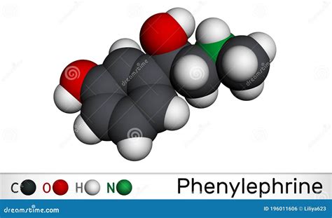 Phenylephrine Molecule It Is Nasal Decongestant With Potent Vasoconstrictor Property Stock