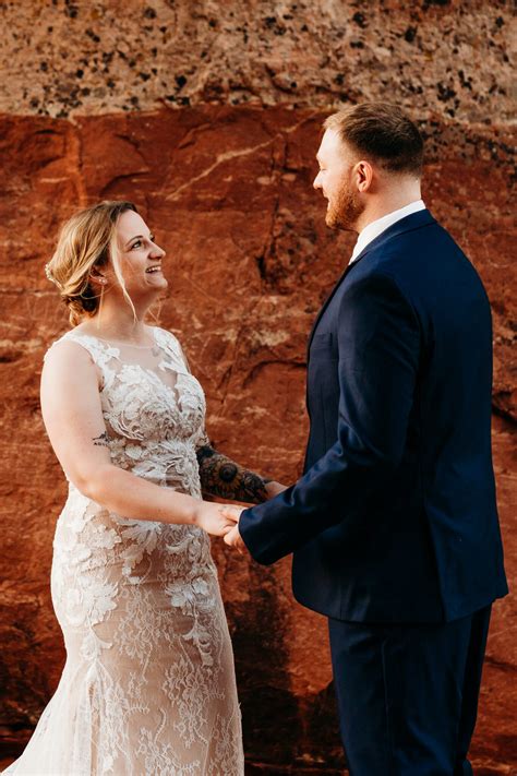 Cathedral Rock Sunrise Elopement Rebekah Michael Karen Castor
