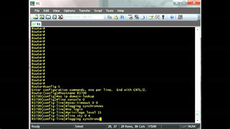 Cisco Ios Basic Console And Vty Configuration Setup For Lab Use Youtube