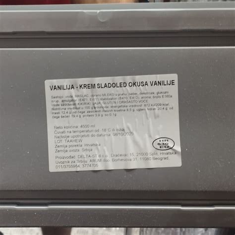 Sladoled Vanila 4500ml Cemarket