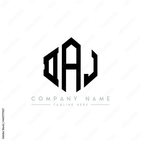 Daj Letter Logo Design With Polygon Shape Daj Polygon Logo Monogram Daj Cube Logo Design Daj